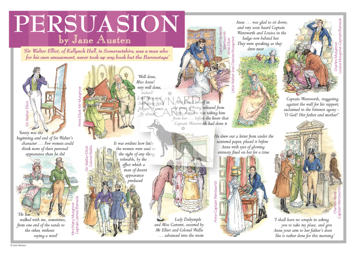 Jane Austen Persuasion Postcard | Reynard Cards