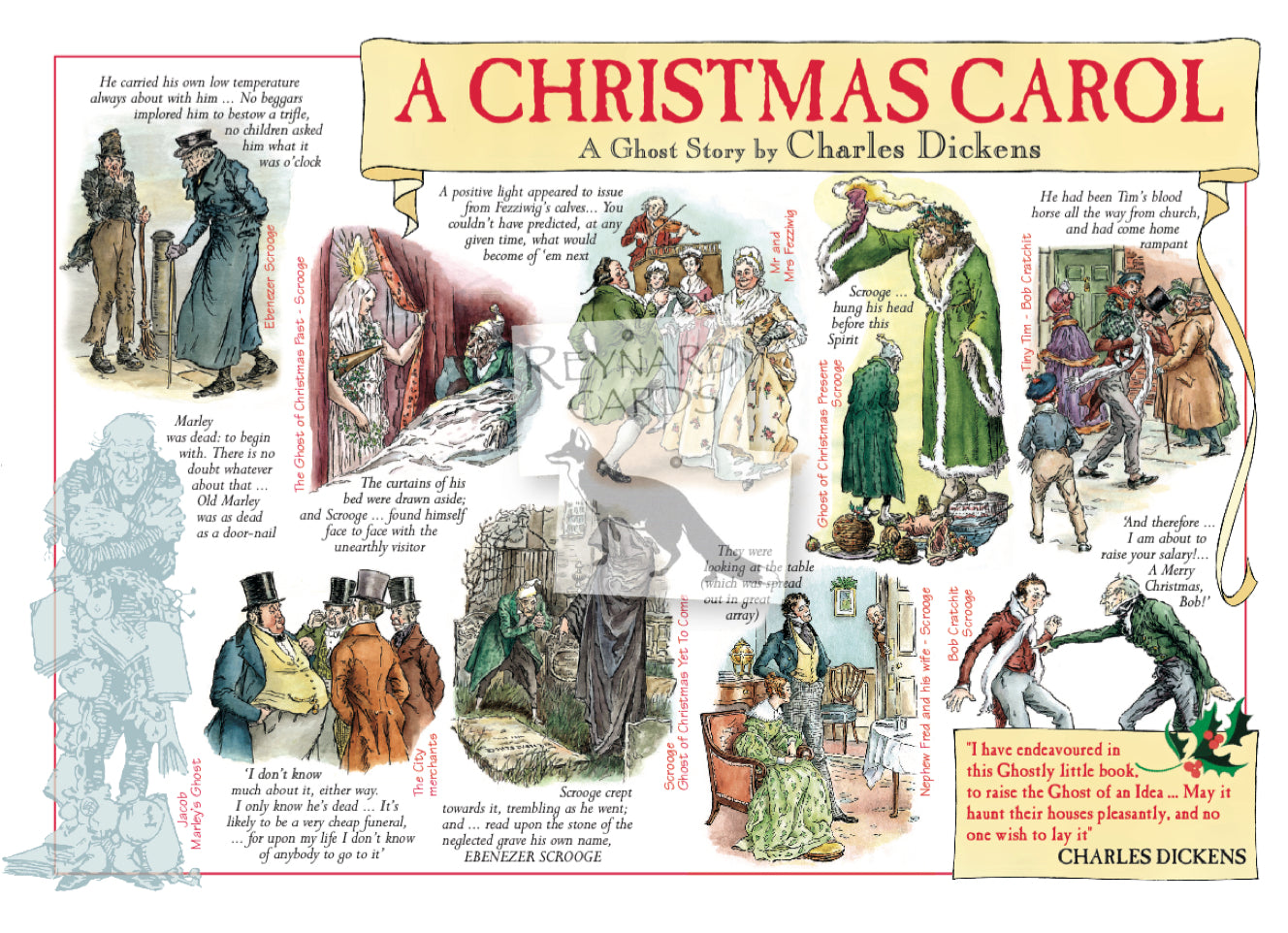 Charles Dickens A Christmas Carol Postcard | Reynard Cards